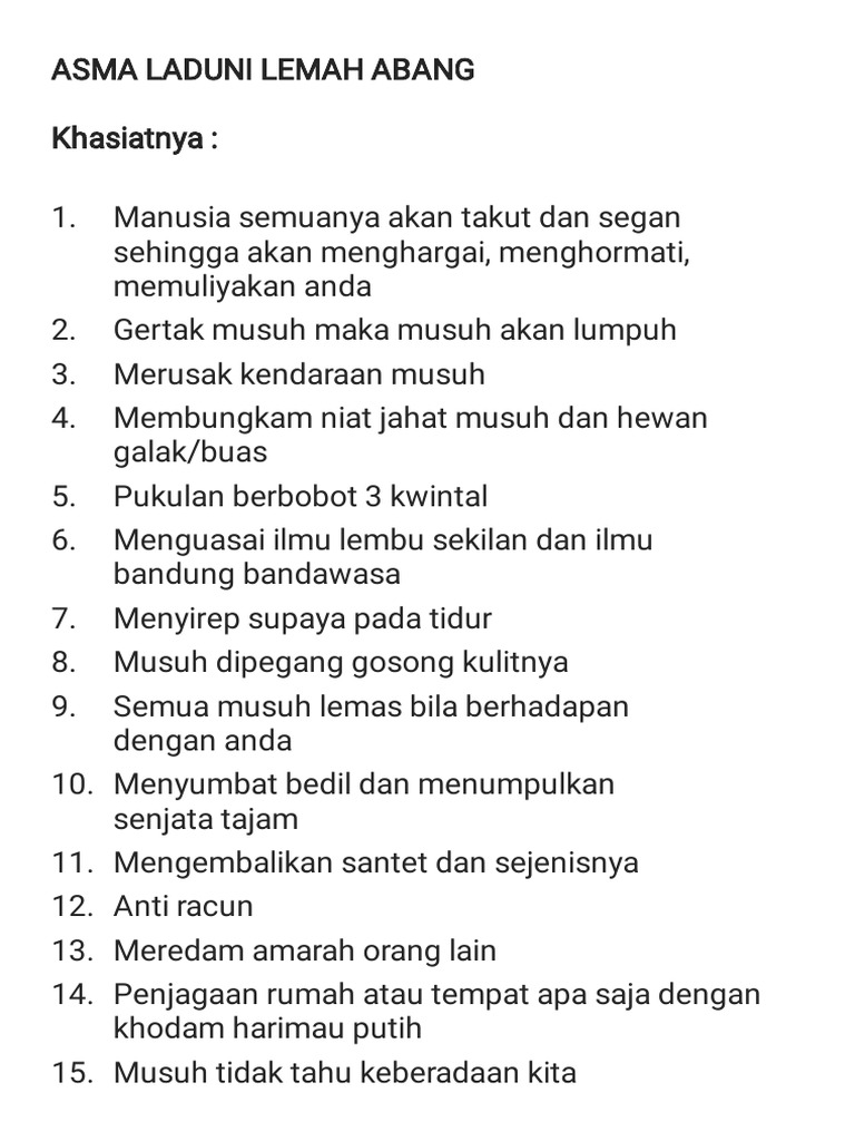 Laduni Lemah Abang | PDF