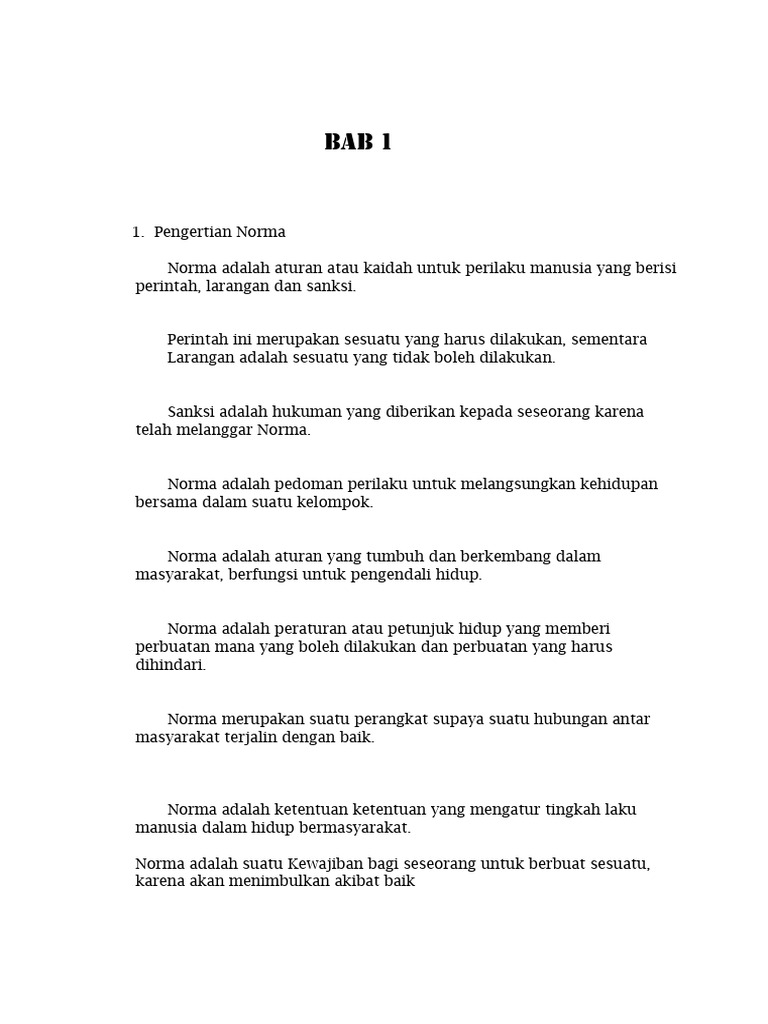 Pengertian dan Contoh Norma Sosial | PDF | Ilmu Sosial