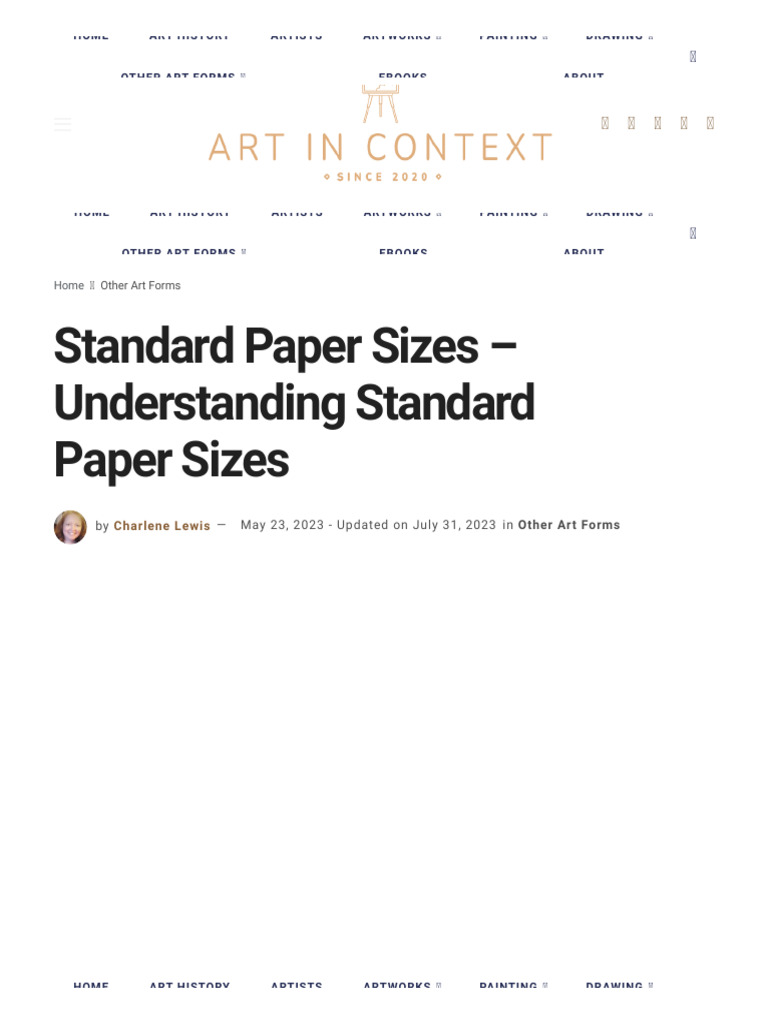 Standard Paper Sizes - Understanding Standard Paper Sizes | PDF