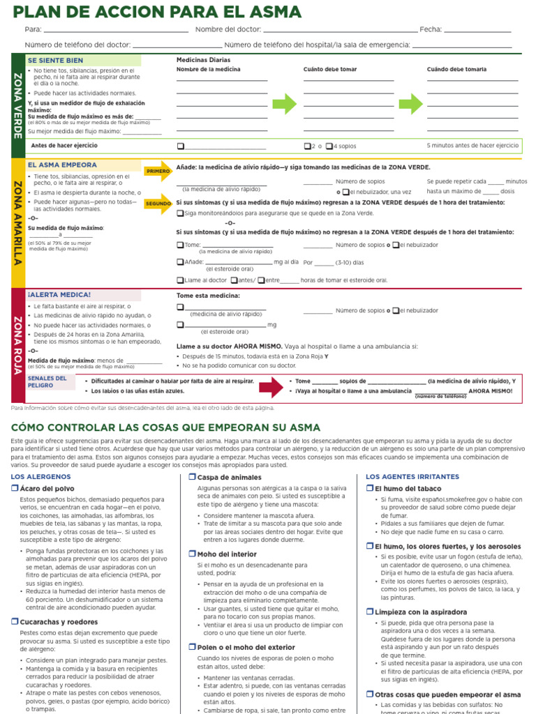 Plan de acción- Asma | PDF