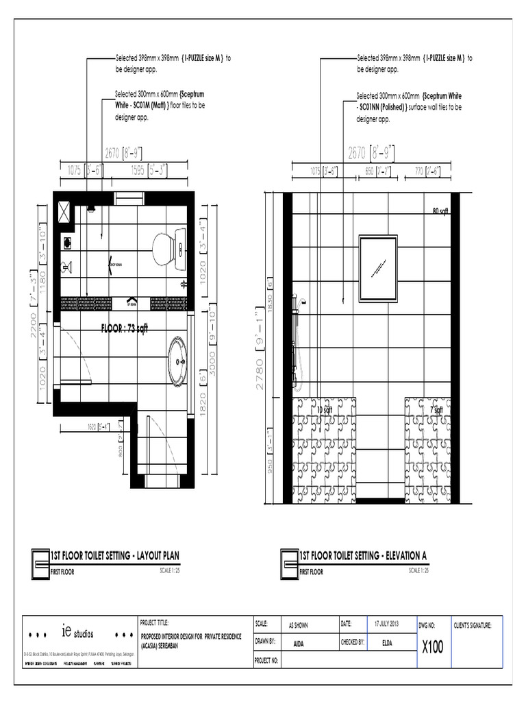 1st TOILET SETTING - A | PDF