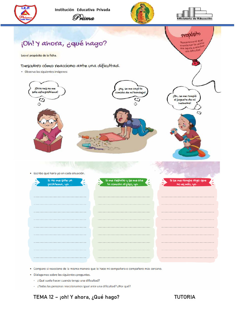 TEMA 12 _ oh Y ahora, Qué hago | PDF
