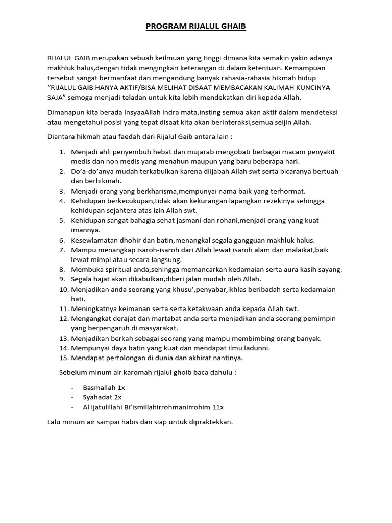 RIJALUL GHAIB | PDF