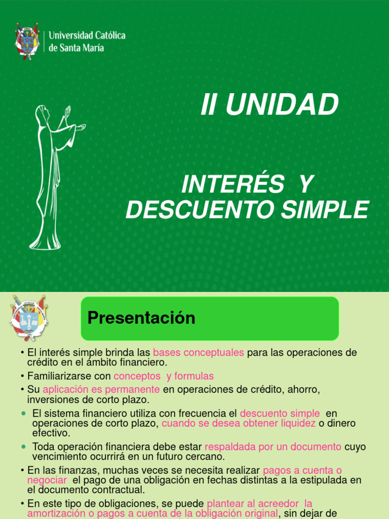 Mat. Fin. 2 - Interes Simple y Descuento Simple | PDF