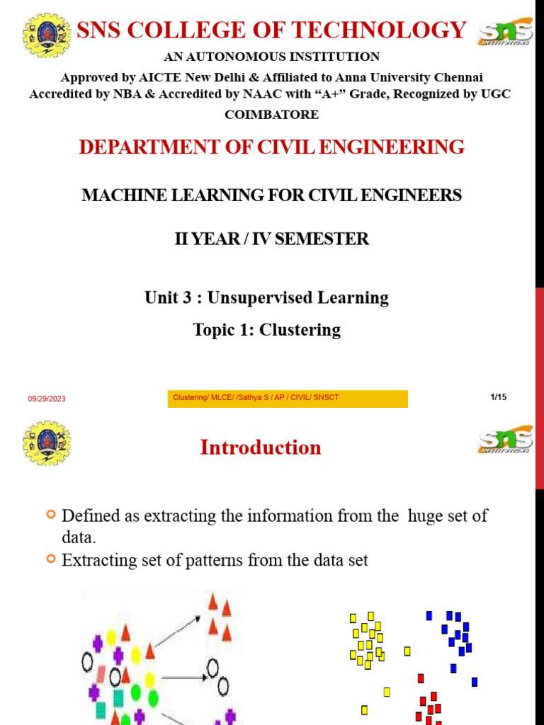 Sns College of Technology: Department of Civil Engineering | PDF