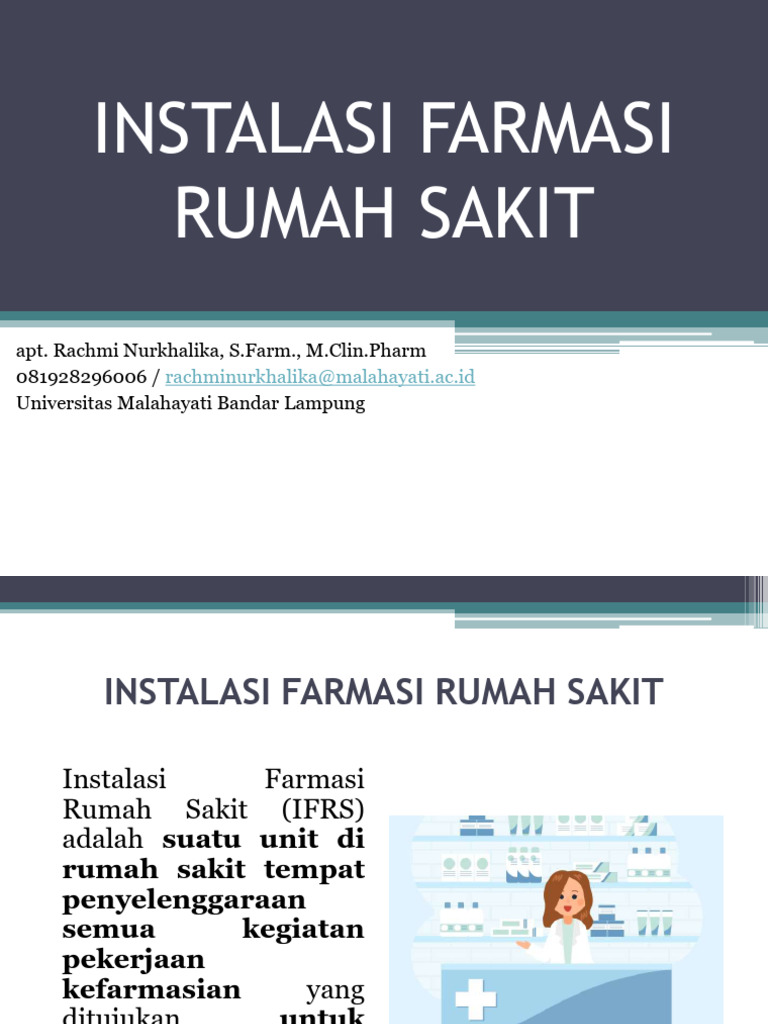 P2 Instalasi Farmasi Rumah Sakit | PDF