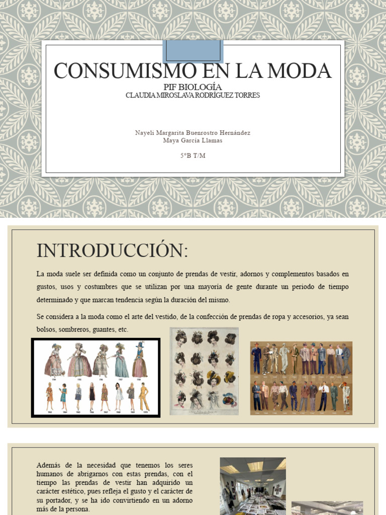 Consumismo en la moda_PIF BIOLOGÍA | PDF
