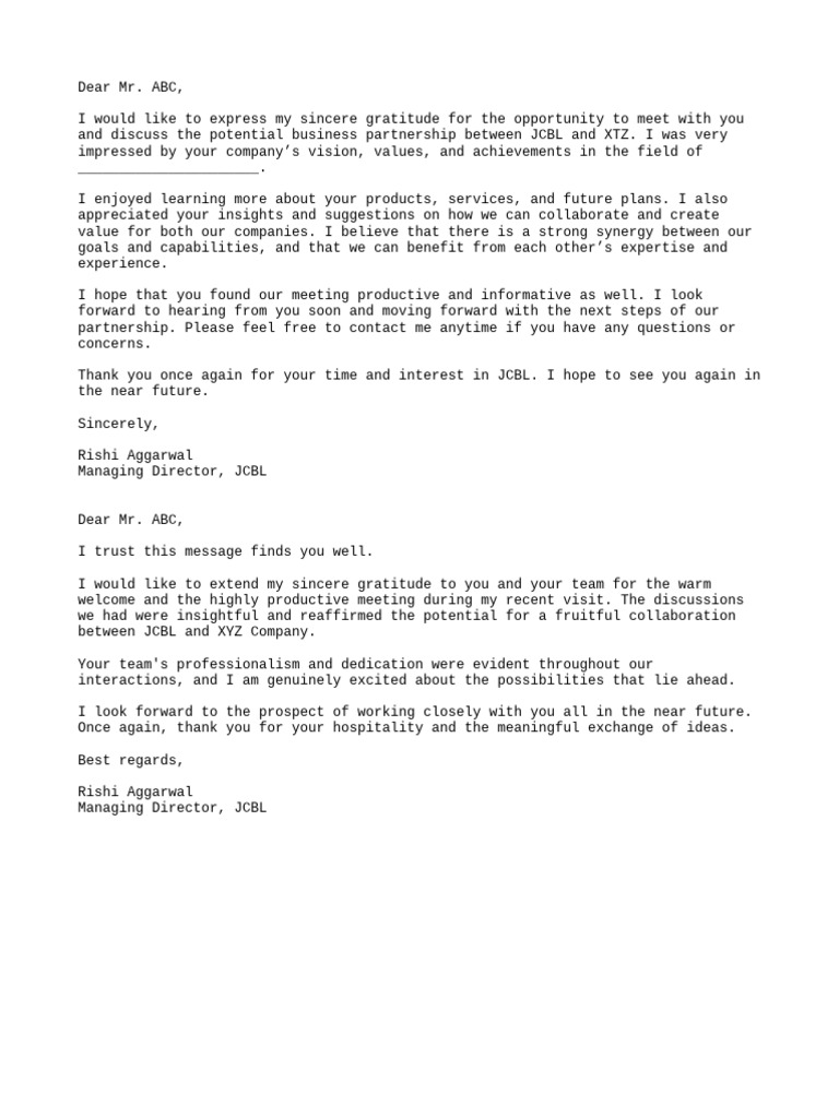 Thank You Note | PDF