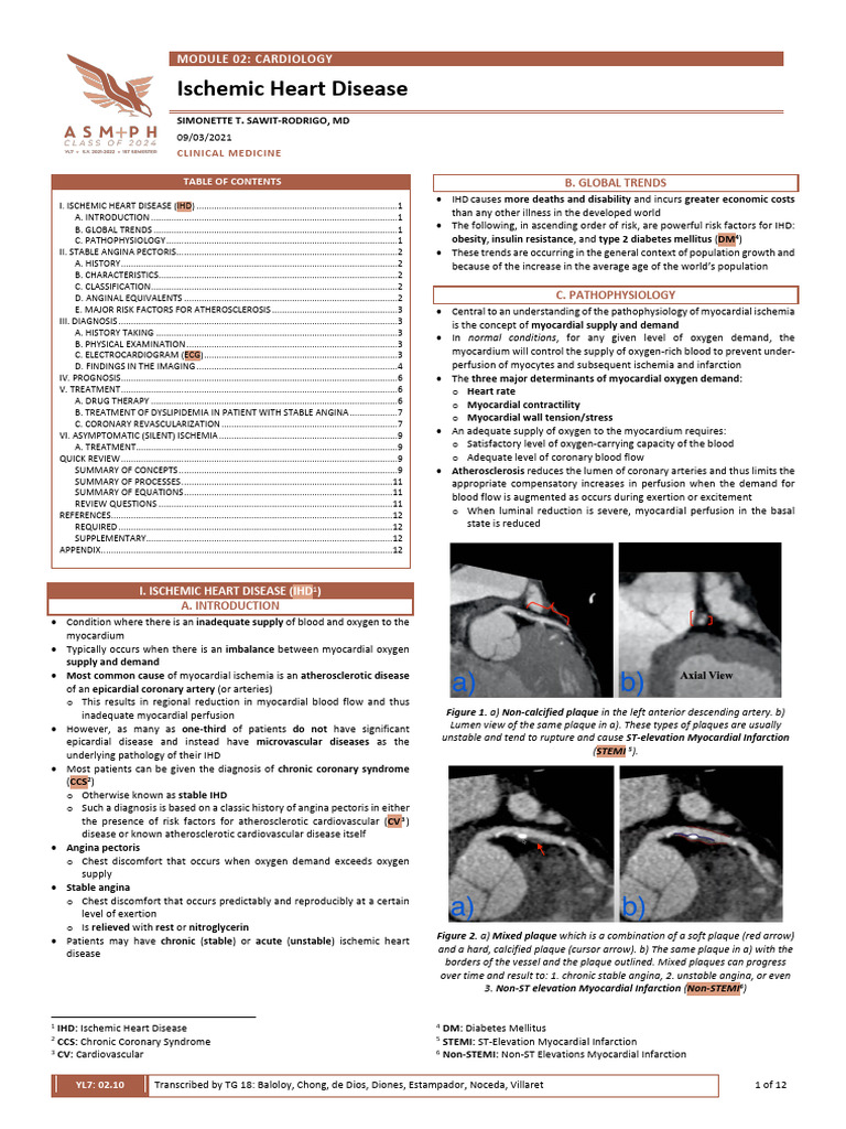 (02.10) CM Ischemic Heart Disease (TG18) Final - Martin Diones | PDF