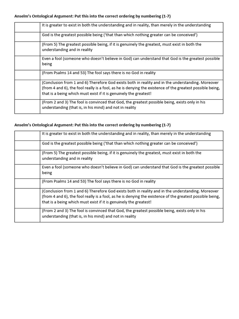 Argument Card Sort | PDF