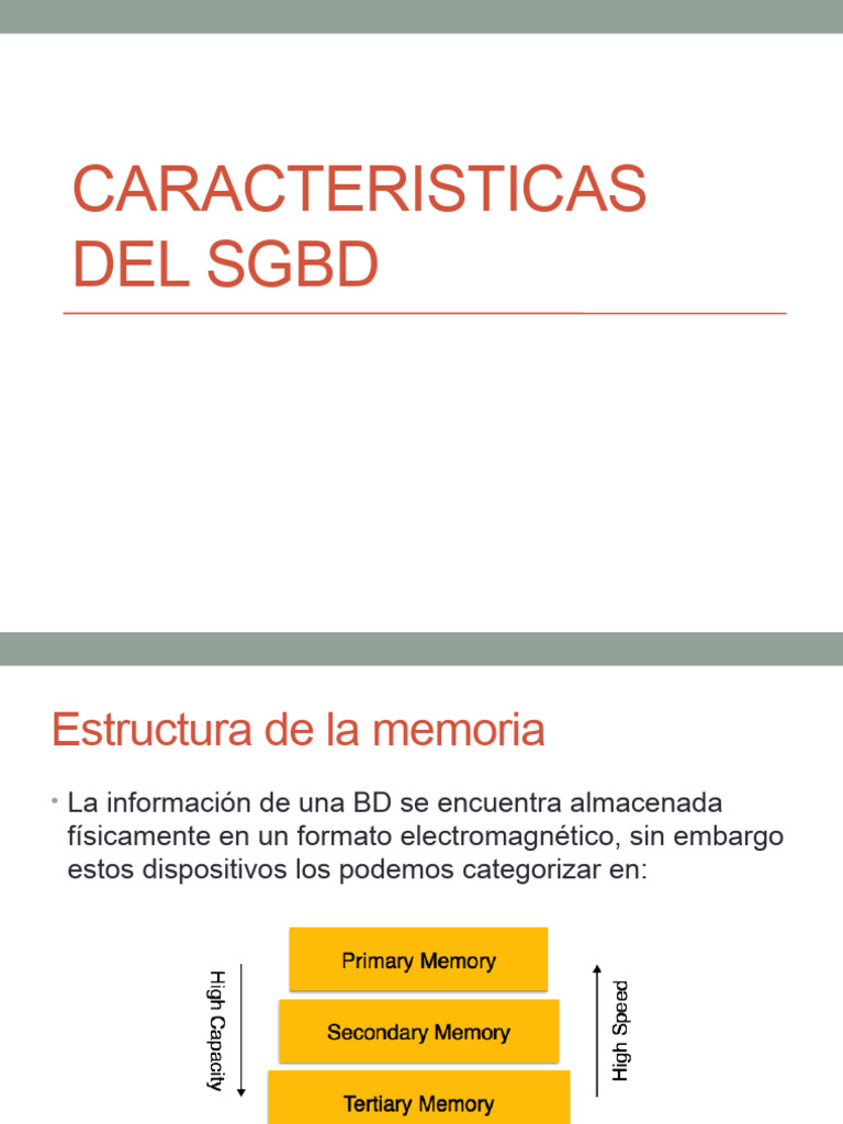 2.0 Caracteristicas Del SGBD | PDF | Informática