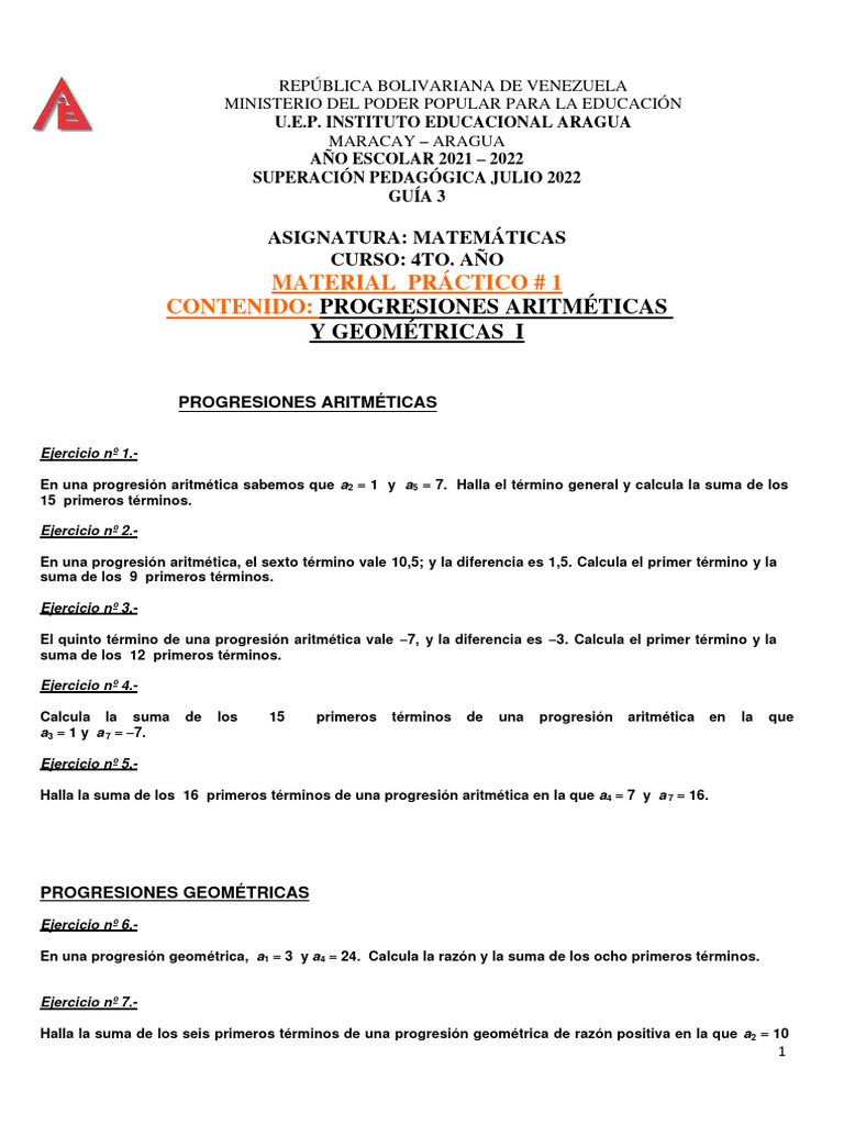 Progresiones | PDF