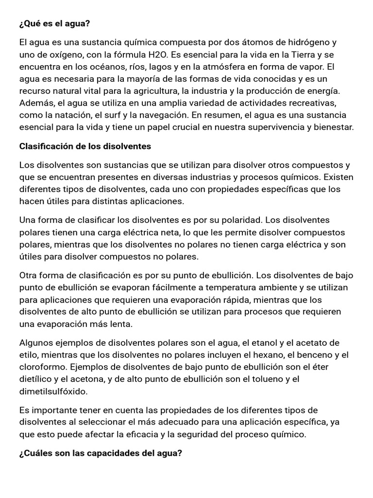 Que Es El Agua | PDF