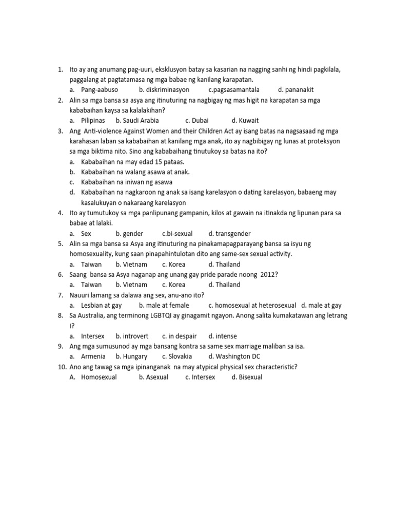 Las Grade 10 Ap | PDF