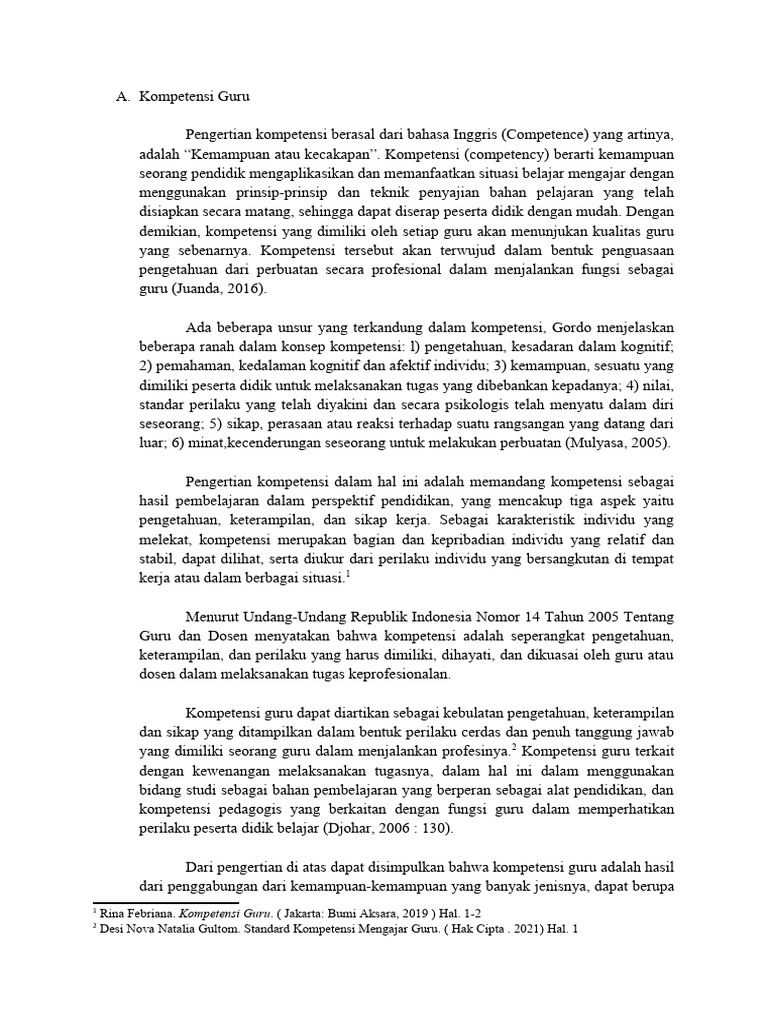 Kompetensi Guru | PDF | Karier & Perkembangan