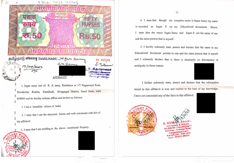 Affidavit Color PDF | PDF