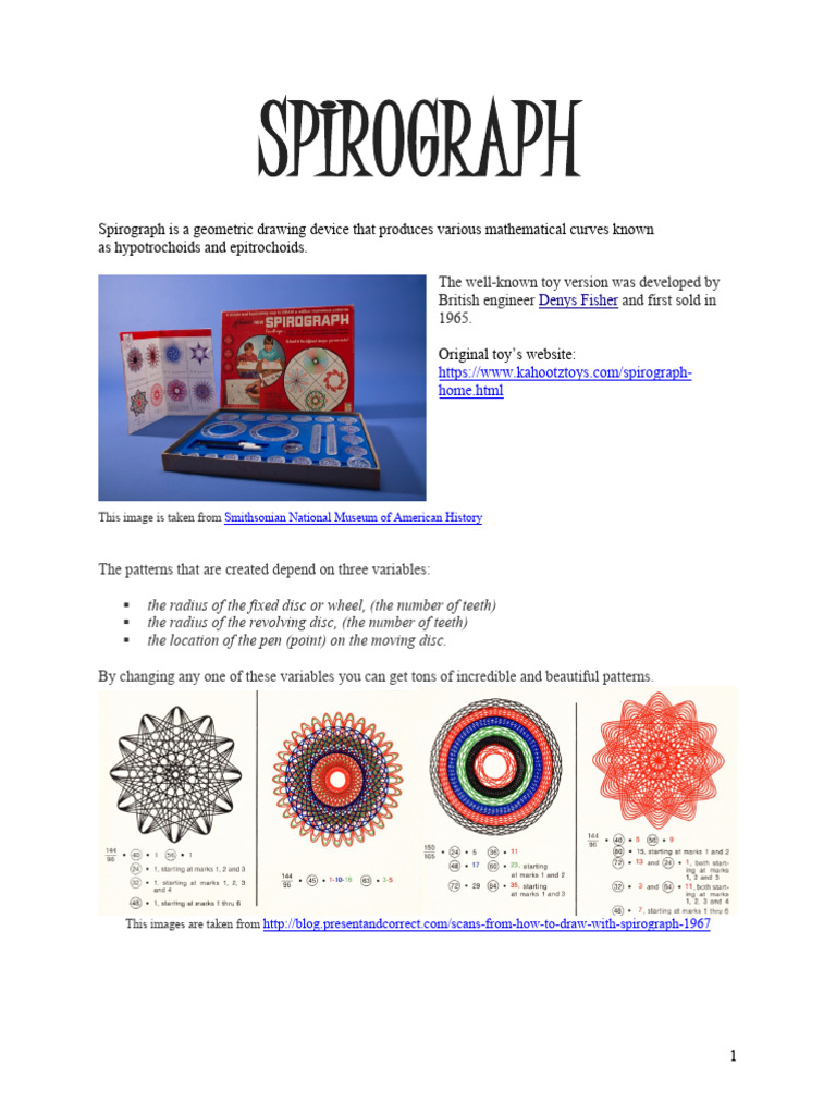 Spirograph | PDF