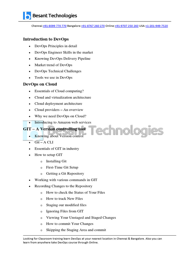 Devops Course Syllabus | PDF Devops Course Syllabus | PDF