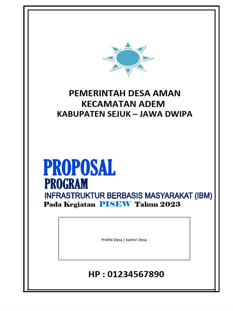 Contoh Draft Propsal Pisew | PDF