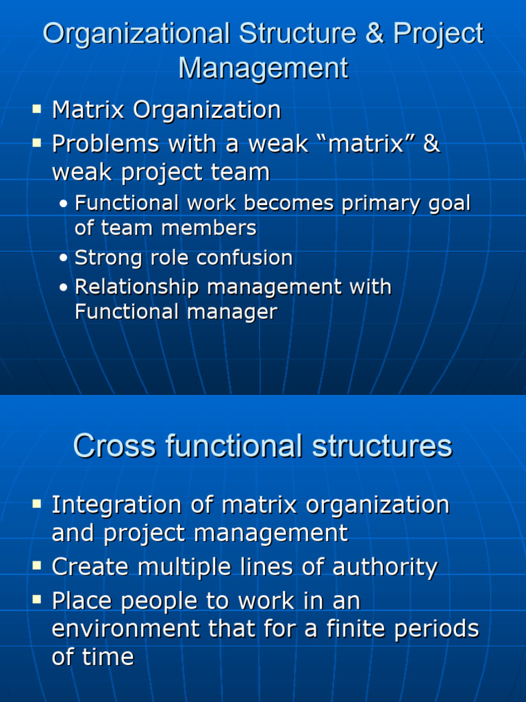 Organizational Structure & Project Management | PDF