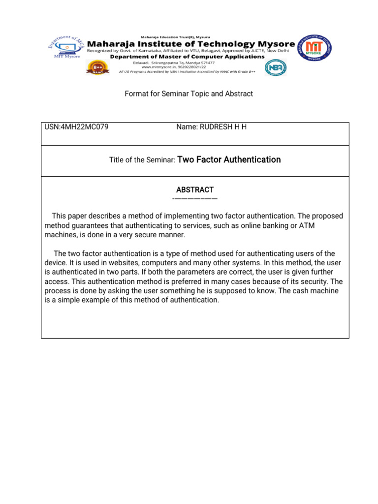 Two Factor Authentication | PDF | Computers