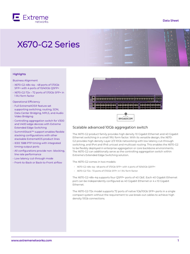 X670-G2 DS X670-G2 1 en-US Extreme Datasheet | PDF