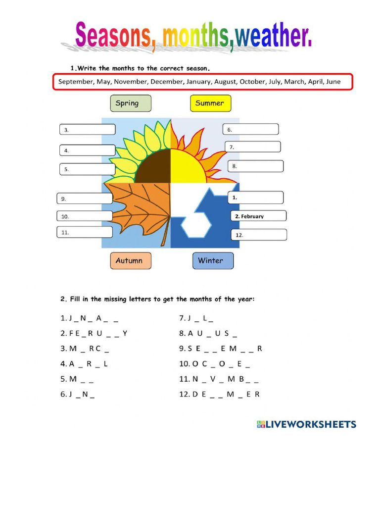 Months, Seasons, Days | PDF