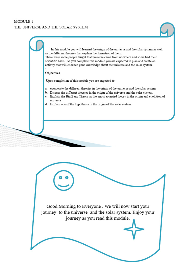 Module 1 the Universe and the Solar System | PDF