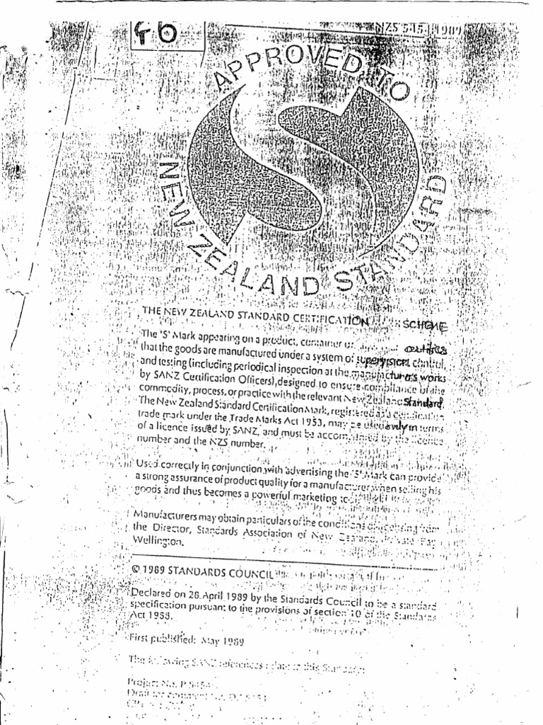 Standrad (NZS - 5454) | PDF