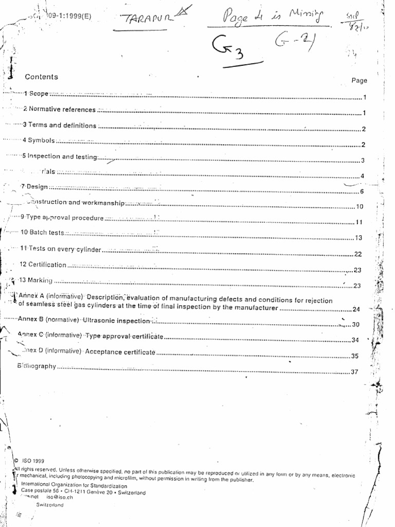 Standrad (Iso - 9809-1 1999) | PDF