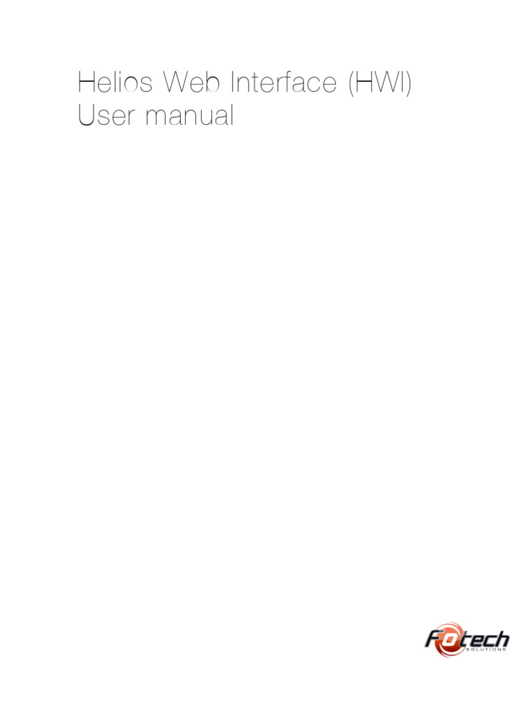 Helios User Manual | PDF | World Wide Web | Internet & Web