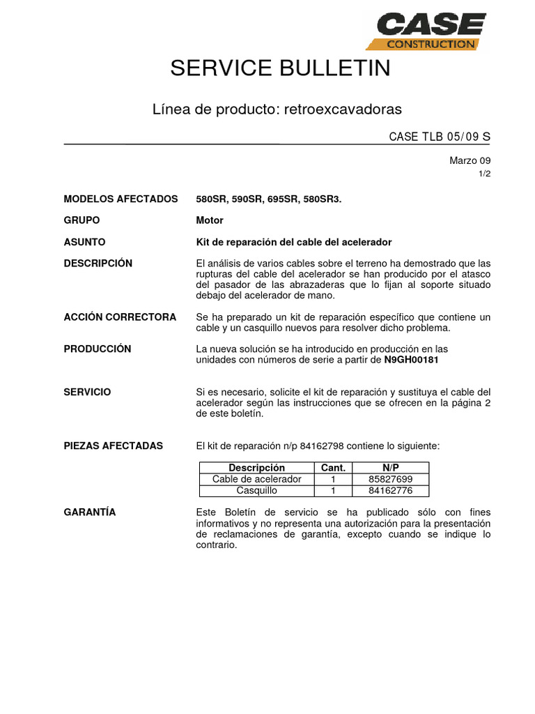 Case TLB 05-09S | PDF