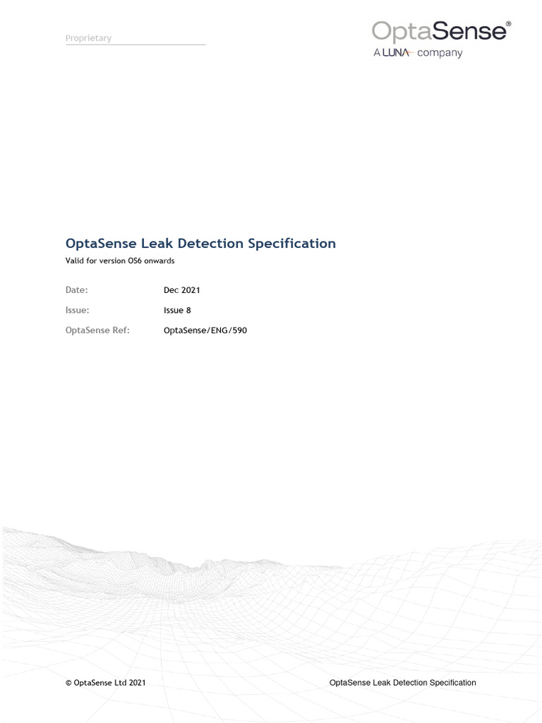 Leak Detection System Specification Issue 8 Pdf Technology And Engineering