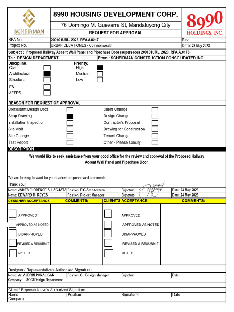 Approval Request: Pipe Chase Door Detail | PDF