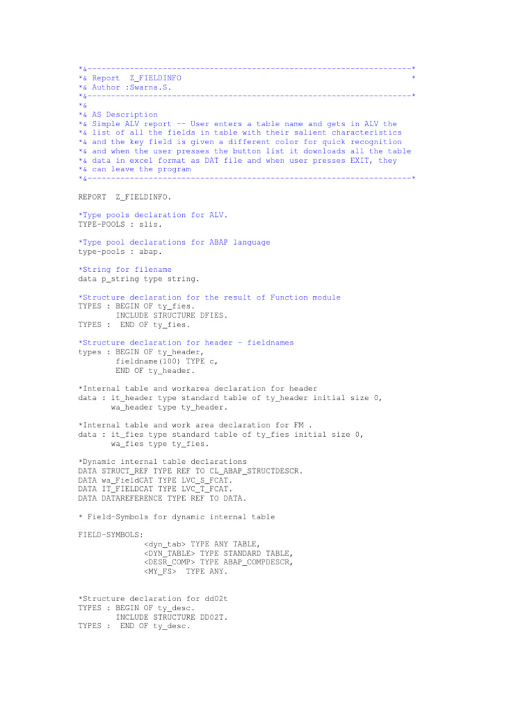 Z Fieldinfo Pdf