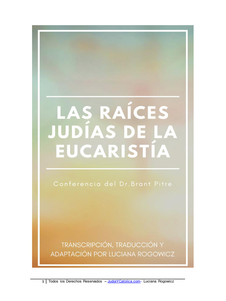 Las-raices-judias-de-la-Eucaristia | PDF
