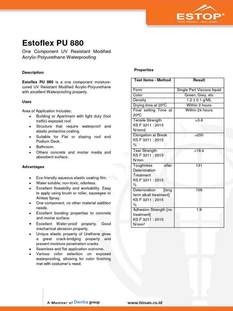 ESTOP_TDS_-_Estoflex_PU_880_Rev_01_tech_V_20 | PDF