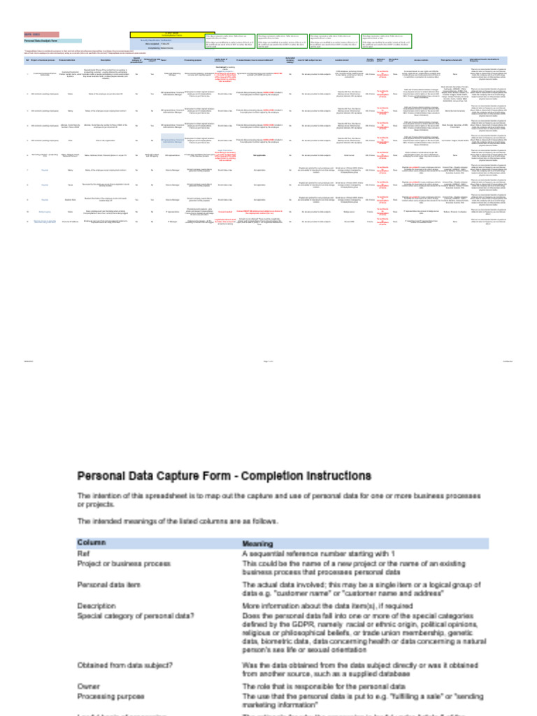 302 - DOC2 - Personal Data Analysis Form | PDF