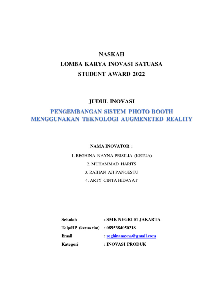 Reghina Nayna Prisilia - Produk - TeknologiInformasi - SMKN 51 Jakarta ...