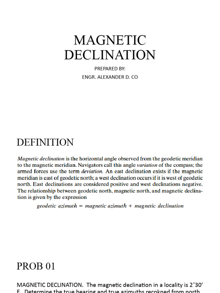 Lec 06 Magnetic Declination | PDF | Social Science | Teaching Methods & Materials