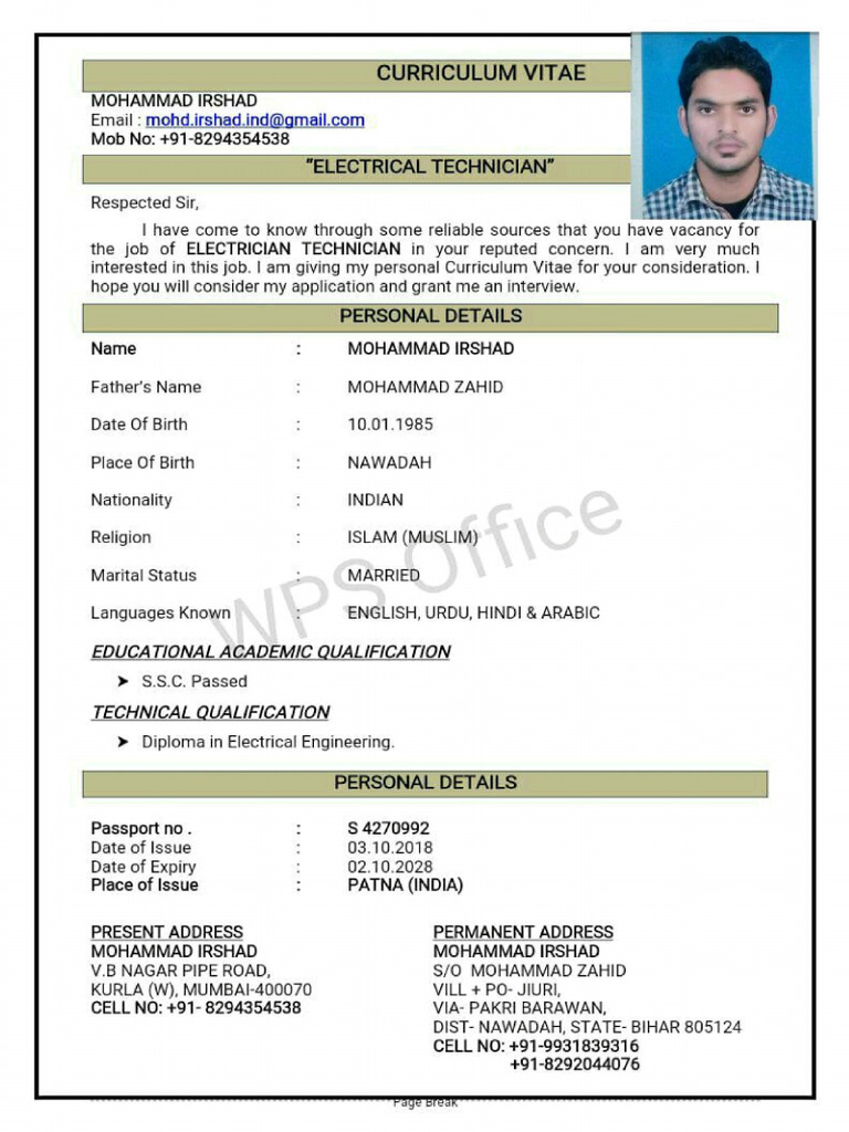 Electrical Technician (1) 1 27 | PDF