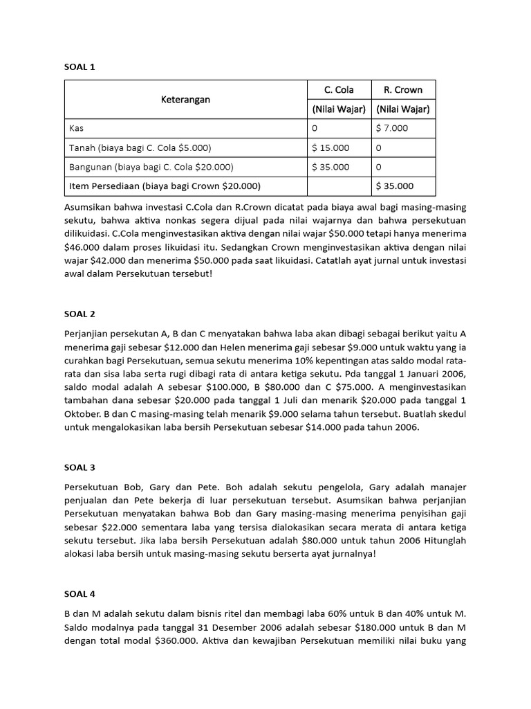 Latihan Soal Akl | PDF