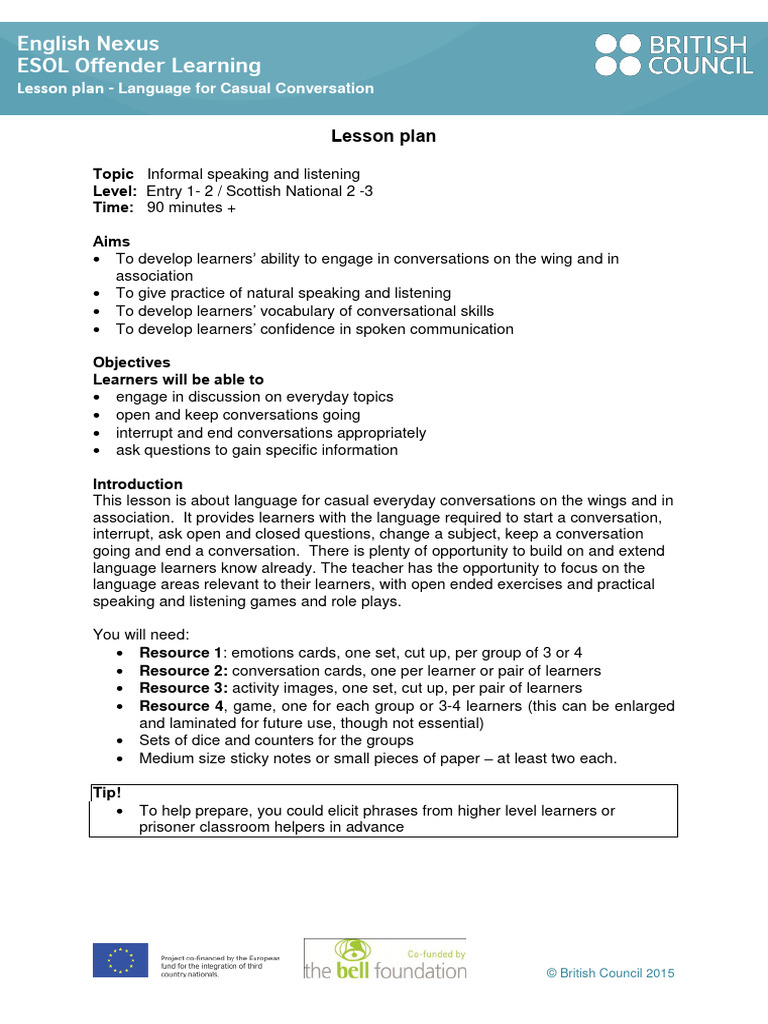 Casual Conversation Skills | PDF | Language Arts & Discipline