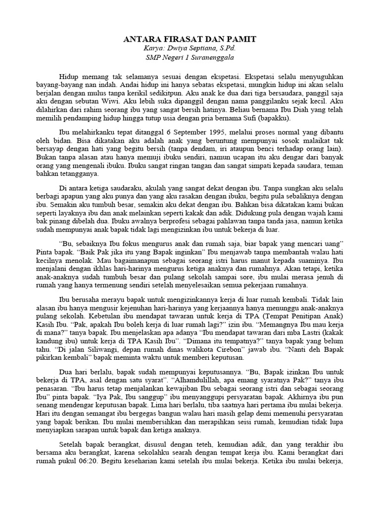 GURU Dwiya Septiana, S.pd. (AntaraFirasat Dan Pamit) | PDF