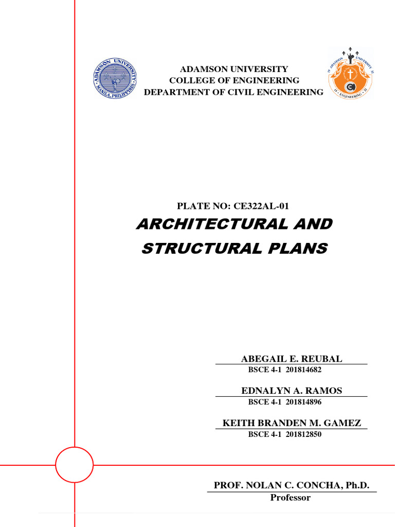 Architectural and Structural Plans CE322AL-01 | PDF | Home & Garden ...