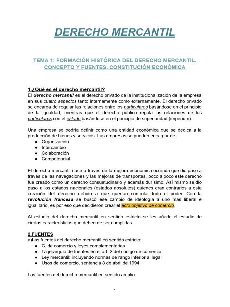 Derecho Mercantil 2 | PDF