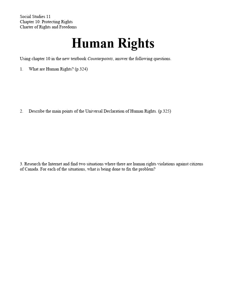 Human Rights Questions | PDF