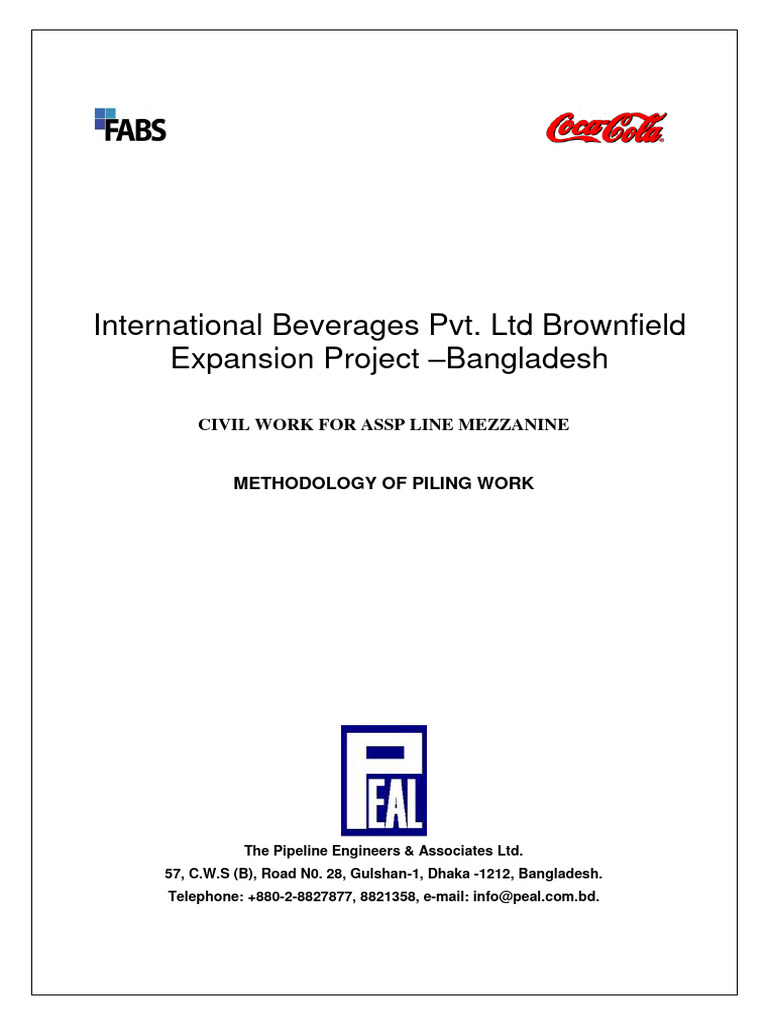 Methodology For Piling Work | PDF | Deep Foundation | Concrete