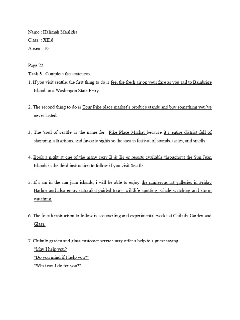 Exercise on page 22-23 | PDF