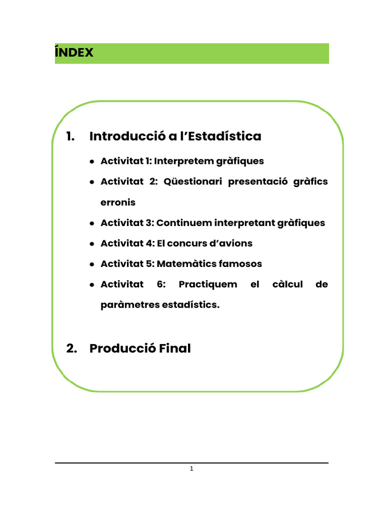 01 UNITAT 2 Estadística Dossier (1) | PDF
